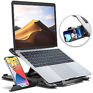 Laptop Stand for Desk, Adjustable Laptop Stand for Desk, Laptop Riser for MacBook Pro and Air 13 15 17 inch, Laptop Stands Adjustable, Ergonomic Computer Stand, Notebook Stand Patented SecureStop