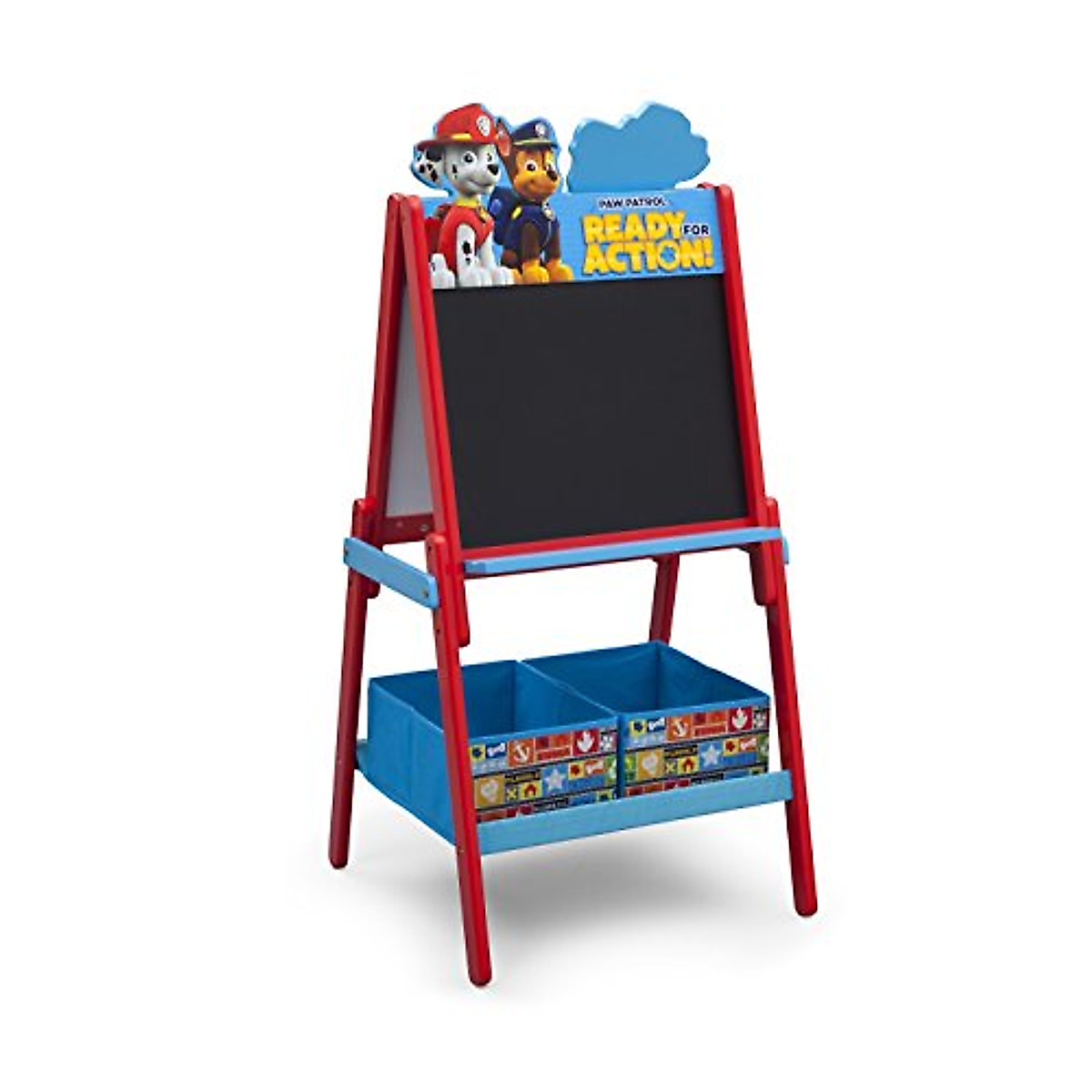 Delta Children Wooden Double-Sided Kids Easel with Storage -Ideal for Arts & Crafts, Homeschooling and More - Greenguard Gold Certified, Nick Jr. PAW Patrol