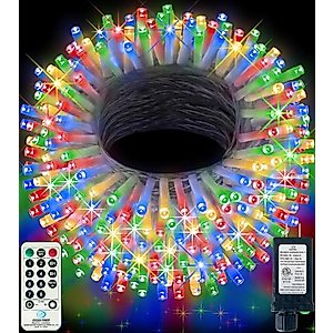 438FT Extra Long Christmas String Lights, 1200 LED Christmas Lights with Remote 8 Lighting Modes & Timer Memory Outdoor Waterproof Decorations for Home Xmas Tree Yard Wedding Party Decor (Multicolor)