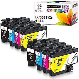 Miss Deer LC3037 Ink Cartridges Compatible Replacement for Brother LC3037 LC3037XXL LC3039, High Yield use with MFC-J6945DW MFC-J5845DW XL MFC-J5945DW MFC-J6545DW XL (2 BK/2C/2M/2Y) 8PK