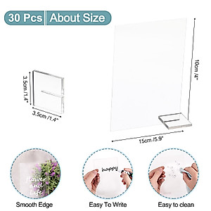 uxcell 30pcs Clear Arch Acrylic Sign with Stand, Acrylic Arch Table Numbers for Wedding Reception Party Restaurant Centerpieces Decor (5.9 Inch x 4 Inch)