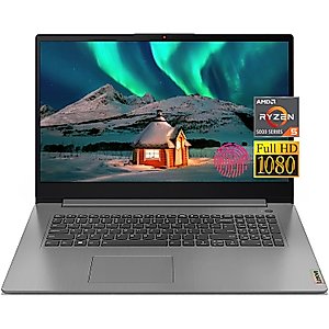 Lenovo Newest Ideapad 3 17.3" FHD Business Laptop, AMD Ryzen 5 5625U(6 Cores, Up to 4.3GHz), 16GB RAM, 1TB NVMe SSD, Fingerprint, Webcam, Fullsize KB, WiFi 6, HDMI, Type-A&C, Win 11, GM Accessories