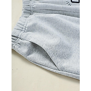 dPois Boy's Tracksuit 2 Pieces Sport Outfit Hoodie Sweatshirt and Sweatpants Jogging Pants Set Activewear Gray 7-8 Years