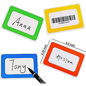 200 Colorful Name Tag Stickers - Bright, Versatile Labels for Organizing