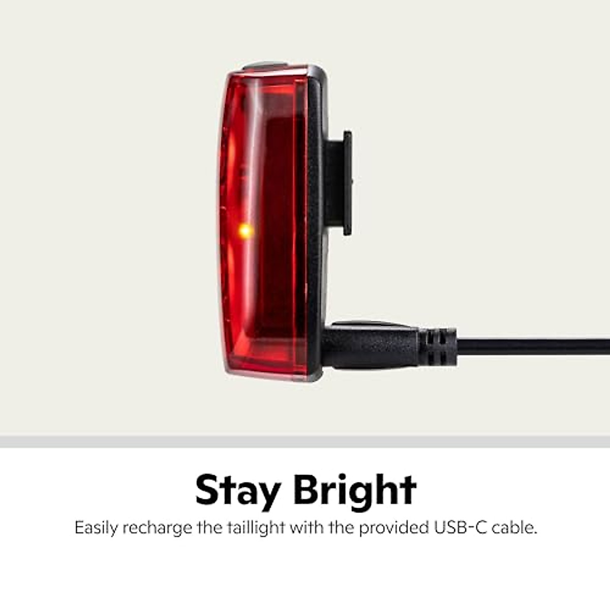 Schwinn Rechargeable Bike Tail Light, 80 Lumens, Enhanced 24/7 Visibility, Type-C USB, 36 Foot Beam Distance, Bicycle Accessory