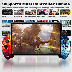 Joso Tablet Controller (11"), Phone Controller for iPhone, iPad, Android, Galaxy Z Fold4, Galaxy Z Flip4, Galaxy S23 S22 21Ultra, Fire HD 10, 8 to Play COD Mobile, Wireless Game Joystick Direct Play