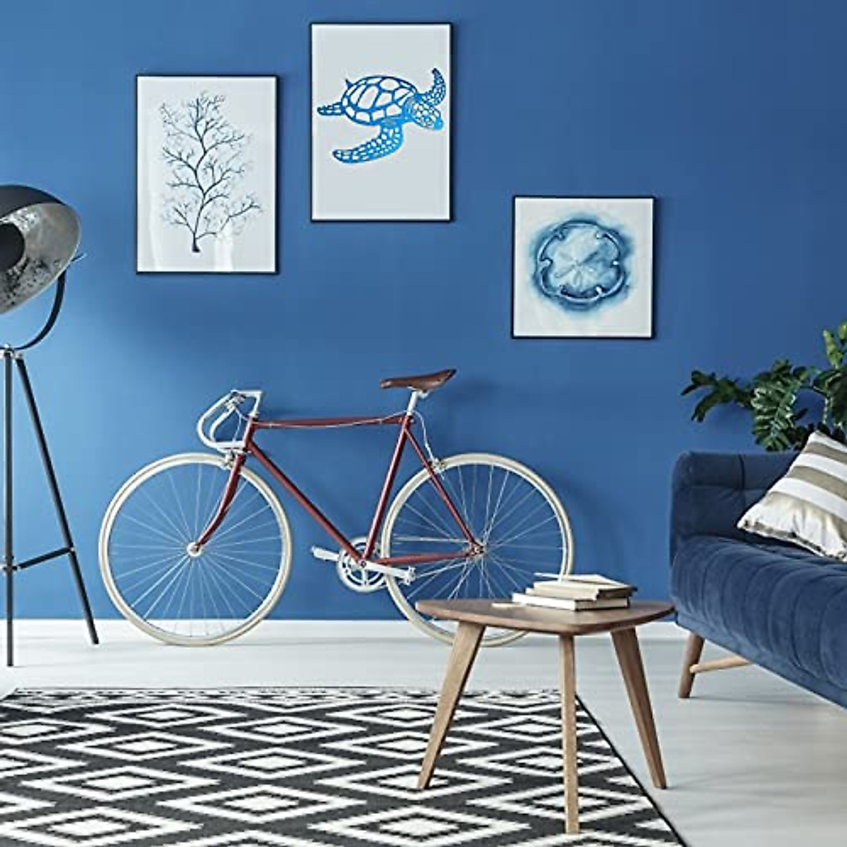 YUAKUOD Sea Turtle Wall Decor - Metal Sea Turtle, Metal Wall Art, 2021 Metal Wall Decor, Metal Turtle, Metal sea Life, Ocean Decor, Beach Decor, Unique Room Decor for Boys, Girls & Women (Blue)