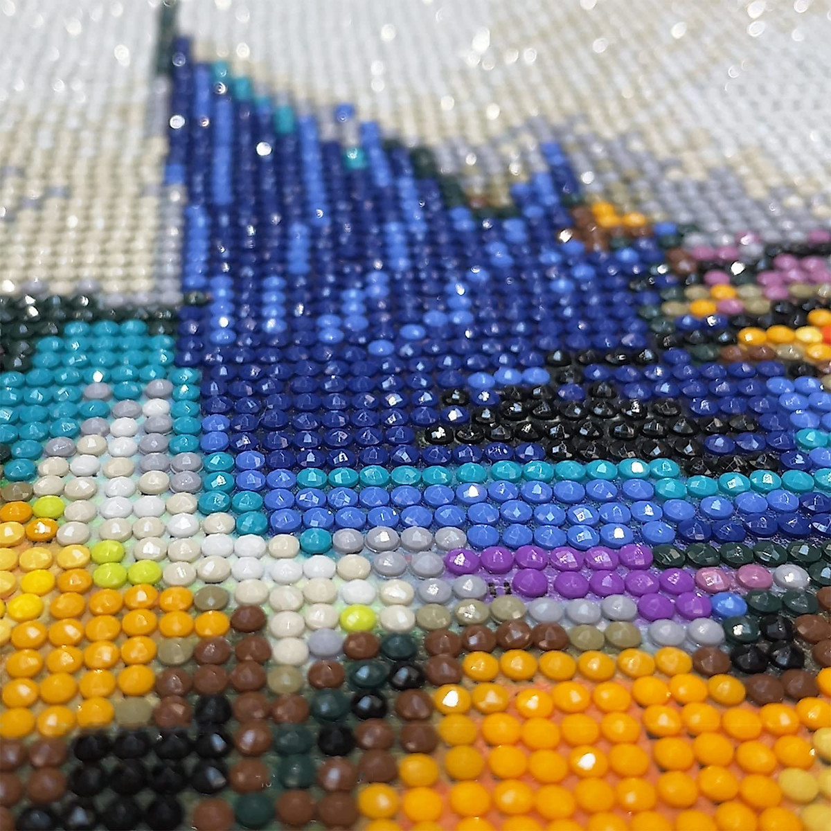 MXJSUA Hummingbird Diamond Art Painting Kits, Bluebird Diamond Art Painting Kits Full Round Drill Flowers Diamond Art Painting by Number Kits for Adults Diamond Art Hummingbirds 12X16 Inch/30x40 cm