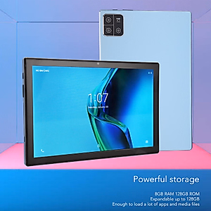 Gugxiom 10.1 Inch Android Tablet, M10, 8GB RAM 128GB ROM Android 11 Tablet, 10.1 inch IPS HD Display, GPS, FM, WiFi,Suitable for Study Work Game (Blue)