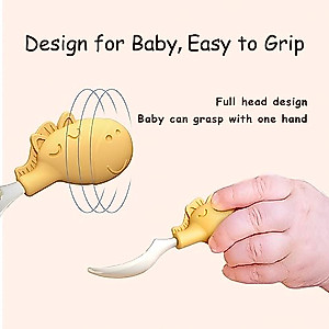 6 Pack Baby Spoons and Forks, Baby Led Weaning Supplies, Baby Utensils Self Feeding, BPA-Free & Phthalate-Free for Baby & Toddler