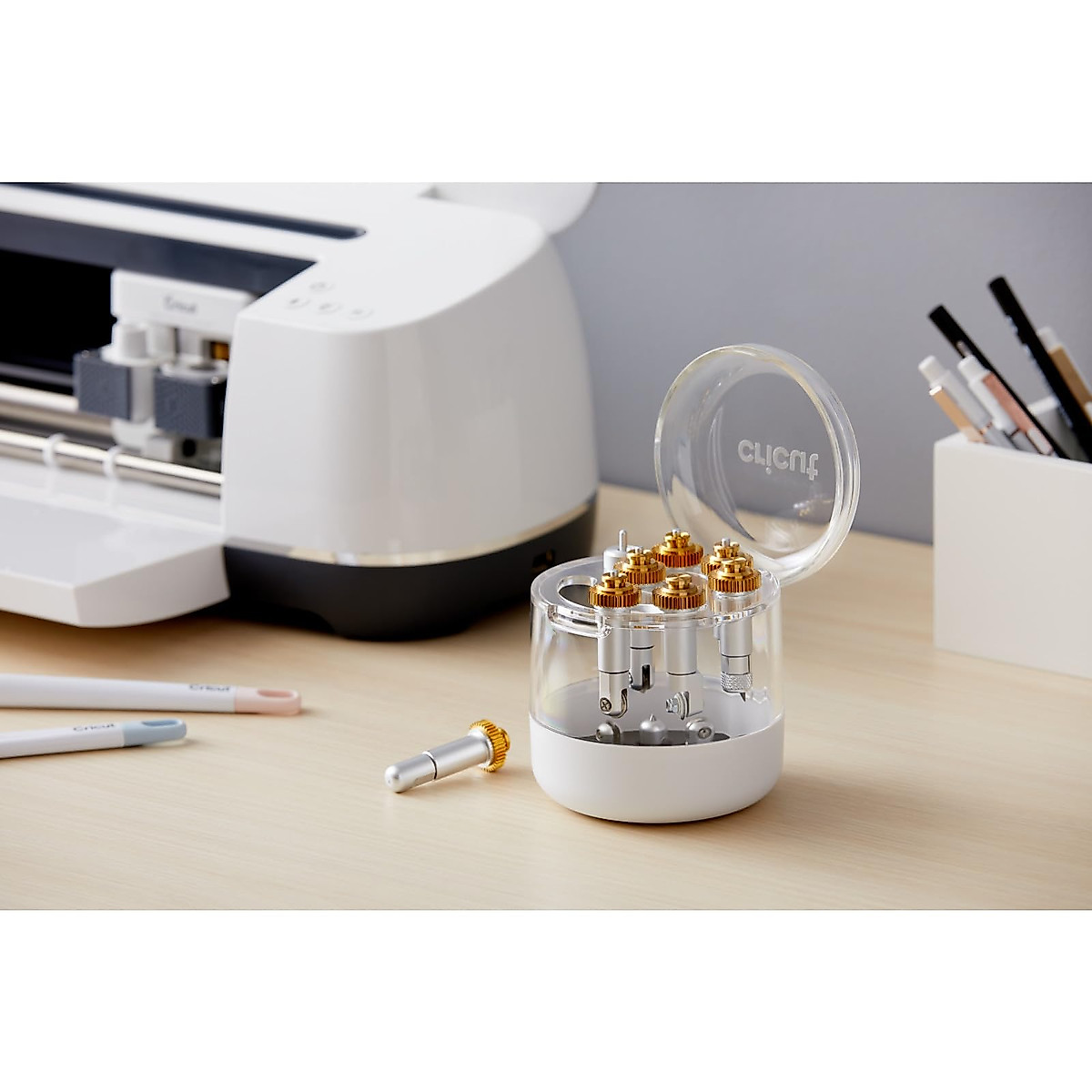 Cricut Scoring Wheel Tip + QuickSwap Drive Housing, Patented Wheel Design, Up To 10X More Pressure, Crisp Creases on Basic Materials, For DIY Crafts, Compatible with Cricut Maker Cutting Machine