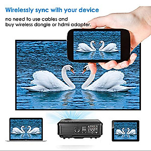 Native 1080p Projector Android OS for Netflix YouTube, Movie Projector with WiFi and Bluetooth, Wireless Display for Phone,Gaming Projector Home Theater Christmas, Compatible w/ TV Stick PC Xbox HDMI