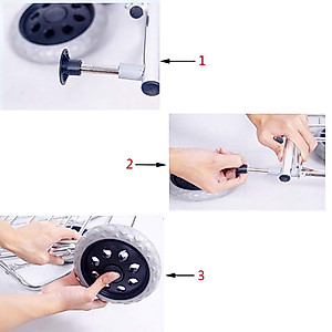 YGCBL Multifunction Portable Hand Trucks,Trolleyshopping Trolley Aluminum Alloy Foldable High Capacity Foam Wheel Mute, Load 30 Kg, 6 Wheels,B