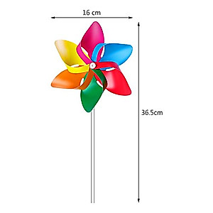Plastic Rainbow Pinwheels Set – Vibrant DIY Garden & Party Decor