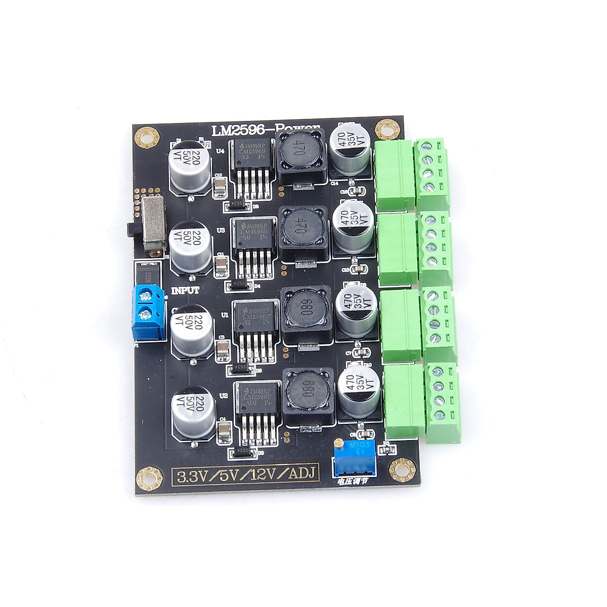 KNACRO LM2596 DC DC Converter Multi Channel 3.3V 5V 12V ADJ (Vin-1) Adjustable Output Switching Power Supply Step-Down Power Supply Module