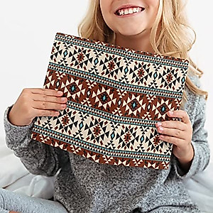 YEXIATODO Aztec Reusable Book Covers Back to School Supplies for Kids Ethnic Style Book Jacket Covers Protective Book Sleeve Make Your Book New and Easy to Identify.