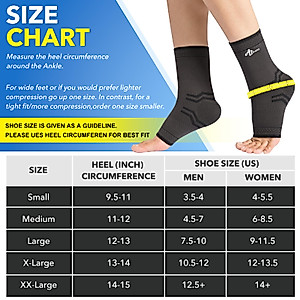 ABIRAM Foot Sleeve (Pair) with Compression Wrap, Ankle Brace For Arch, Ankle Support, Football, Basketball, Volleyball, Running, For Sprained Foot, Tendonitis, Plantar Fasciitis