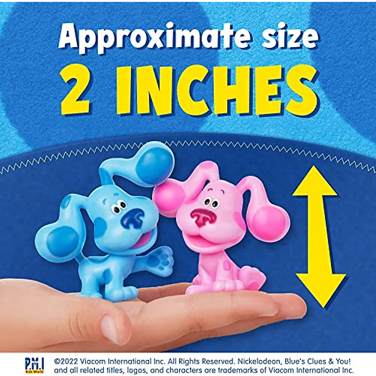 P.M.I. Blue's Clues Toppers for Kids | 12 Topper Blue’s Clues Toys in 1 Pack | Collect All 12 Blue Clues Toys/Mini Toys | Kids’ Toys & Blues Clues Birthday Party Supplies (D)