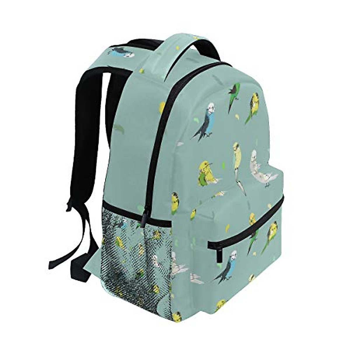 Lightweight Backpack for School, Budgie Bird College Bag Casual Daypack for Travel