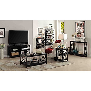 Convenience Concepts Oxford End Table with Shelves, Black