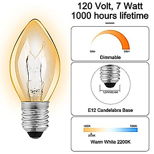 Micnaron Flea Trap Replacement Light Bulbs Warm White- Pack of 10 (E12 7W)