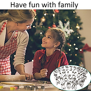 3 Inch Biscuit Cutter for Baking, 26 PCS Halloween Christmas Alphabet Cookie Cutters Set, Stainless Steel Metal Letter Cookie Cutters, Baking Tool for Birthday Cake, Holiday, Party, Gift