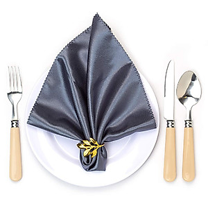 Jofefe 6pcs Gold Napkin Rings Round Napkin Holders Buckles for Wedding, Birthday Dinner Party, Family Gatherings, Table Decorations (Gold Leaf Rings)