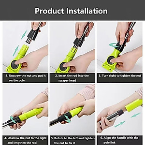 Air Broom as Seen on Tv, with 51 Long Handle Magic Broom Sweeper, Broomi for Concrete Floor,Bathroom Tile