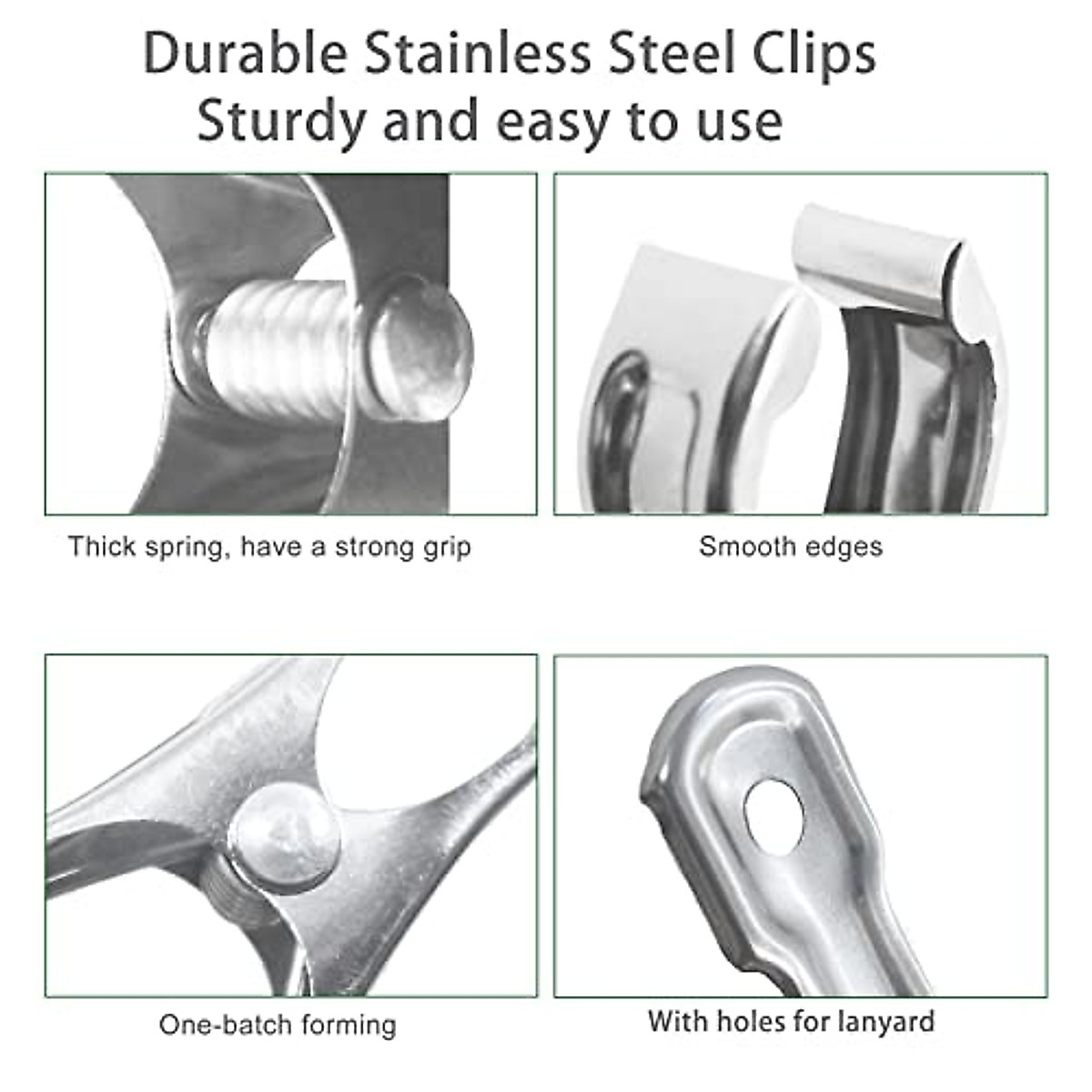 Samhopo 40 PCS Garden Clips, Greenhouse Clamps Made of Stainless Steel, Greenhouse Clips for Netting, Have a Strong Grip to Hold Down the Shade Cloth or Plant Cover on Garden Hoops or Greenhouse Hoops