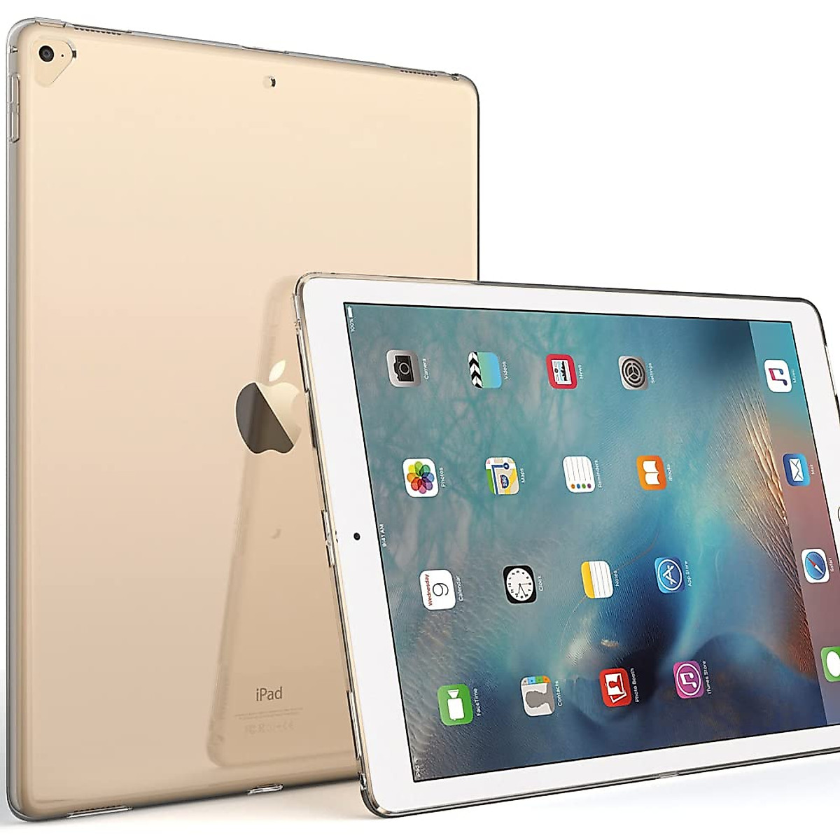 Puxicu Clear Case for iPad Pro 12.9 inch 2017/2015, Slim Design Flexible Soft TPU Protective Cover for iPad Pro 12.9"(1st and 2nd Generation, 2015 and 2017 Model) Tablet, Transparent