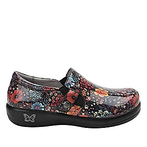 Alegria Women's Kara Slip-On Comfortable Women's Nursing, Service, Healthcare Professional Shoes Midnight Garden 9 Wide Width US