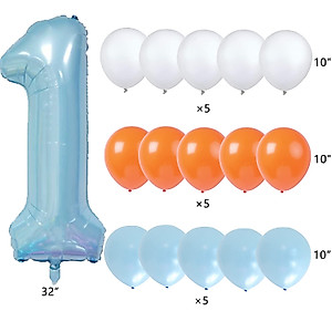 Gankbite Boy Pumpkin 1st Birthday Supplies Blue Orange Little Pumpkin One High Chair Banner Fall Burlap Autumn Cake Smash Decoration