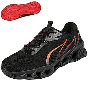 GISBON Softsfeel Men's Perfect Walking Shoes,Womens Blade Type Shoe,Non Slip Blade Type Casual Fashion Sneakers (Black,11)
