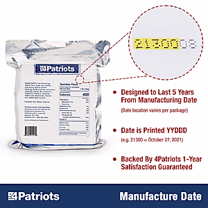 4Patriots Emergency Food Bars: Non-Perishable S.O.S Rations Designed to Last 5 Years - 3,600 Total Calories - 1 Pack of 9 Lemon-Flavored Survival Bars for Emergencies, Camping, or Hiking