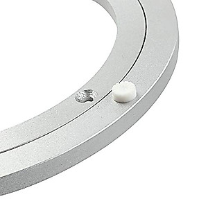 NUZAMAS Set of 2 125mm(5inch) Heavy Duty Aluminium Alloy Rotary Table Bearings Turntable Round Dining Table Smooth Swivel Plate for Tabletop Serving Trade Show Displays