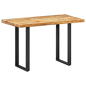 WHOPBXGAD Dining Table,Industrial Restaurant Counter, Wooden bar Table for Living Room, Dining Room, Bistro Table,47.2"x23.6"x29.9" Solid Reclaimed Wood