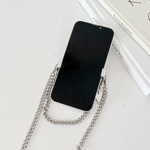CQUUKOI Phone Lanyard Holder,Phone Clip with Lanyard Metal Crossbody Phone Chain Clip Mobile Phone Buckle Phone Tether Safety Strap Compatible with iPhone, Galaxy & Most Smartphones (Wave Love)