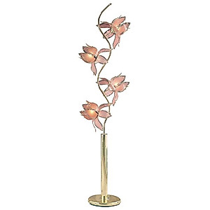 Ore International K9334G 73-Inch Flower Floor Lamp, Brass