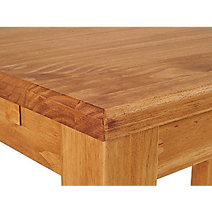 B.R.A.S.I.L.-Möbel TableChamp Dining Table Rio 63 x 31.5 Honey Solid Wood Pine Oiled Farmhouse Extension Extendable Optional