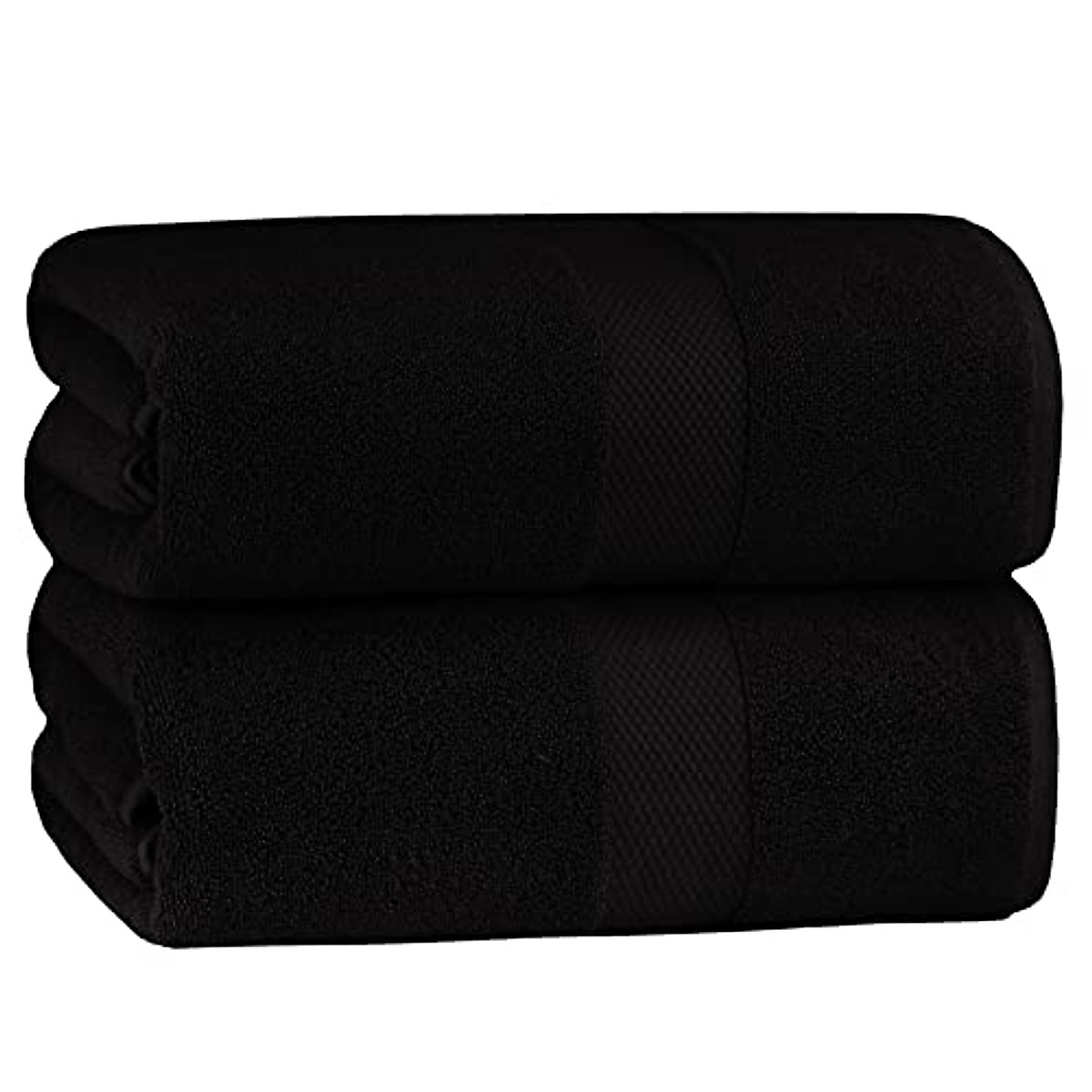 COTTON CRAFT Hotel Spa Luxury Bath Sheet - 2 Pack - Oversized Extra Large 40 x 80 - Heavyweight 700 GSM 2 Ply Ringspun Cotton - Soft Absorbent Everyday Use Home Bath Easy Care Towel Set - Black