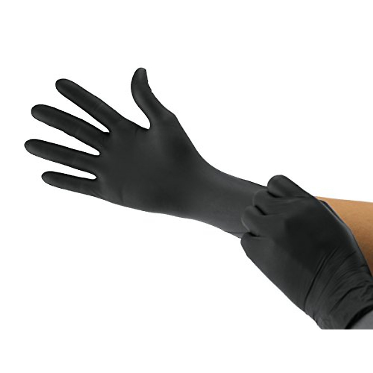 Cranberry CR3265 Carbon Air Nitrile Powder Free Exam Gloves, Disposable, 2.5 mil, Black, X-Small (Pack of 300) Chemo Rated, Fentanyl Resistance, Low Dermatitis Potential