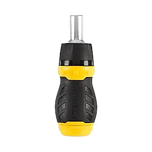 Stanley 0-66-358 Bit-Screwdriver short with 10 Bits, Black/Yellow