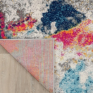 Rugshop Distressed Abstract Watercolor Area Rug 9' x 12' Multi