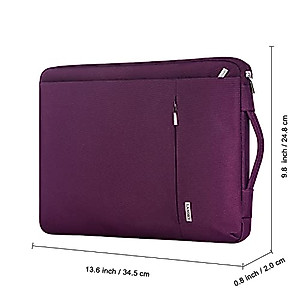 LANDICI 360° Protective Laptop Sleeve 13-14 Inch, Computer Bag Carrying Case for MacBook Air 13 M1/2022 M2, MacBook Pro 13/14 2021, Chromebook 14, Women, Slim, Shockproof, Waterproof, Purple