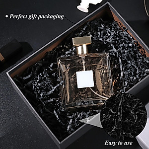 VGOODALL 2LB Crinkle Cut Paper, Black Shredded Confetti Paper for Gift Basket Filling Halloween Christmas Birthday Party Gift Box Wrapping Stuffing Supplies