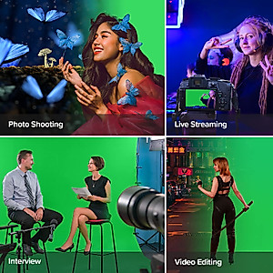 LimoStudio 9 x 15 feet / 108 x 180 inch Green Chromakey Photo Backdrop Screen Background, Premium A+ Grade High 150GSM Density Thicker Than Standard for Professionals with 3 Spring Clamps, AGG1777