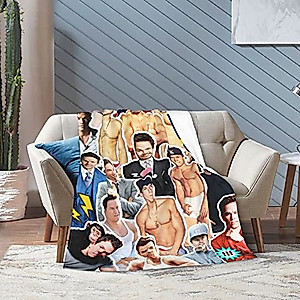 Blanket Mark Wahlberg Soft and Comfortable Warm Fleece Blanket for Sofa, Office Bed car Camp Couch Cozy Plush Throw Blankets Beach Blankets