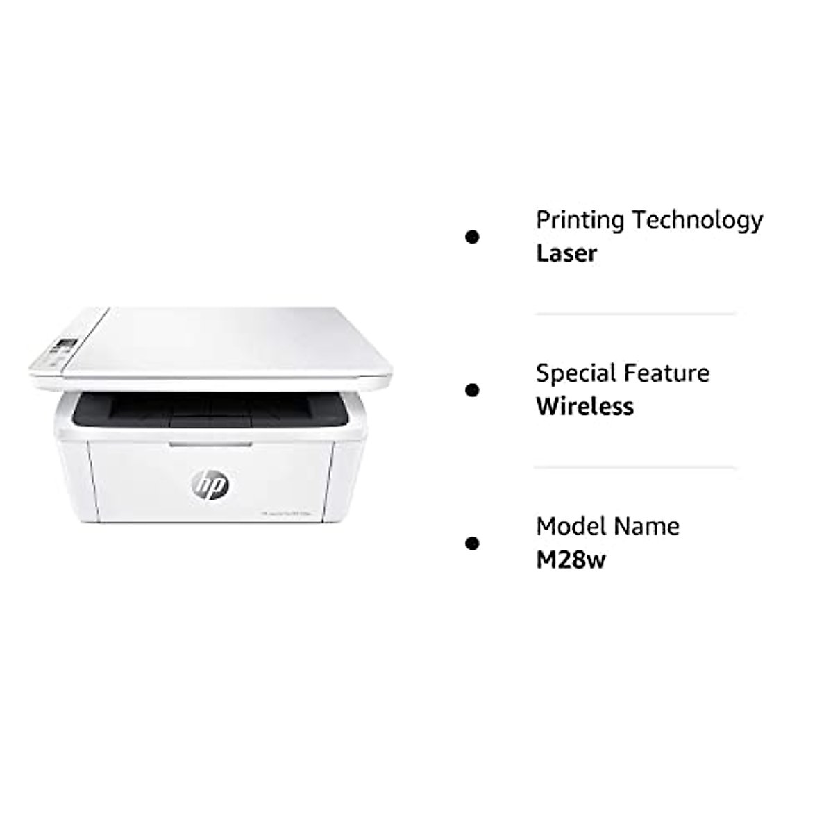 HP Laserjet Pro M28w Multi-Function Wireless Printer, Copy & Scan with Smart App, W2G55A (Renewed)