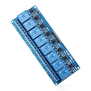 ELEGOO 8 Channel DC 5V Relay Module with Optocoupler Compatible with Arduino UNO R3 MEGA 1280 DSP ARM PIC AVR STM32