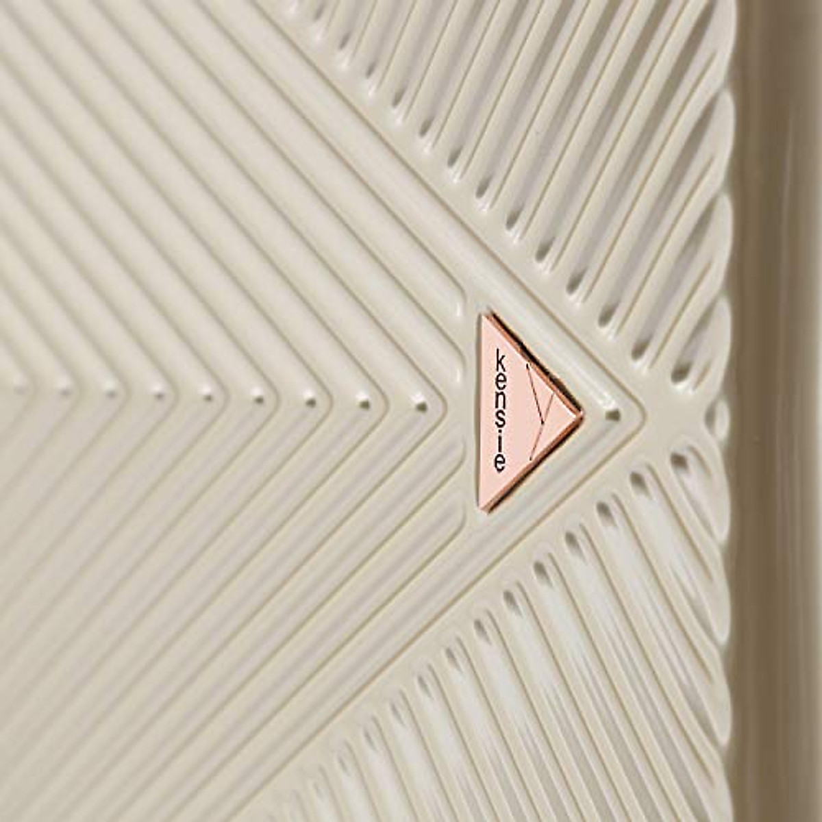 kensie Women's Dawn Hardside Spinner Luggage, Pale Gold, 3-Piece Set (20/24/28)